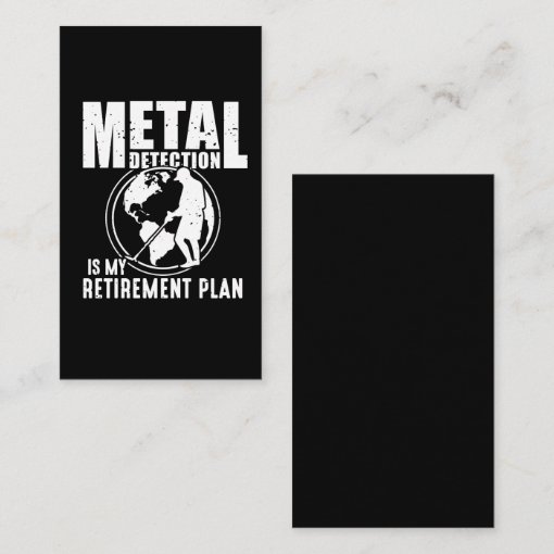 Metal Detecting Retirement Metal Detector Business Card | Zazzle