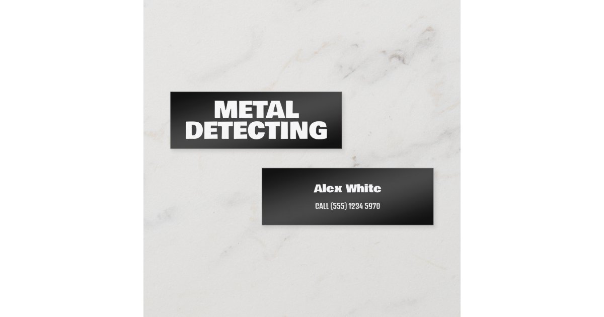 Metal Detector Mini Business Card | Zazzle