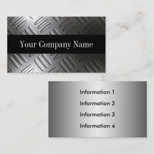 Metal Diamond Plate Business Cards | Zazzle