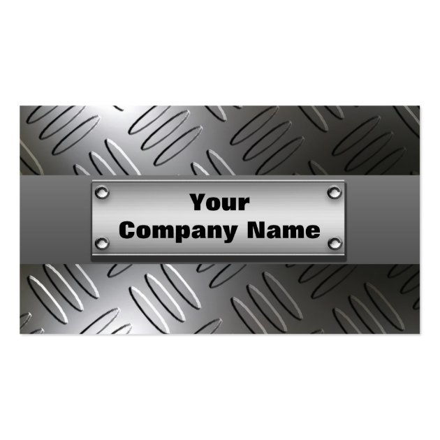 Metal Diamond Plate Business Cards