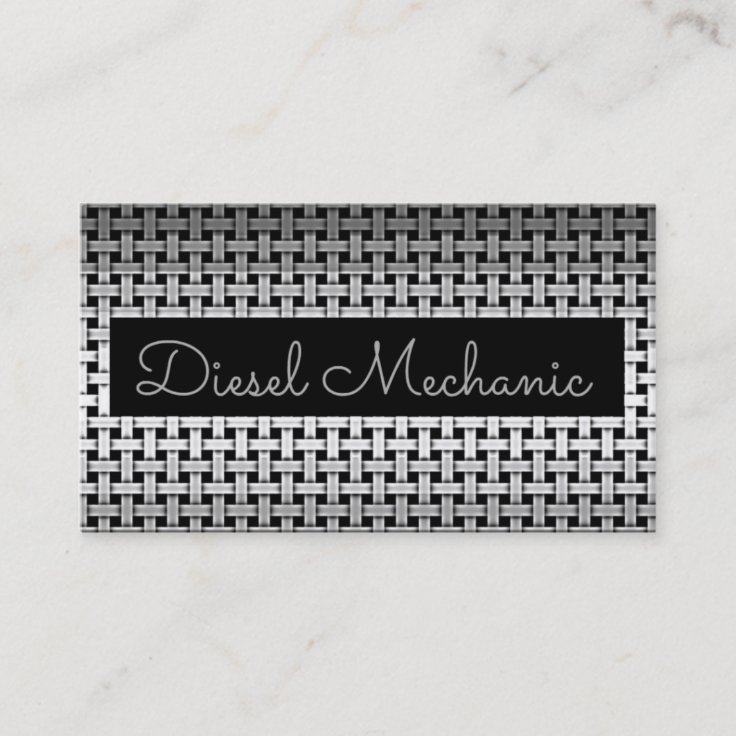 Metal Diesel Mechanic Business Card | Zazzle