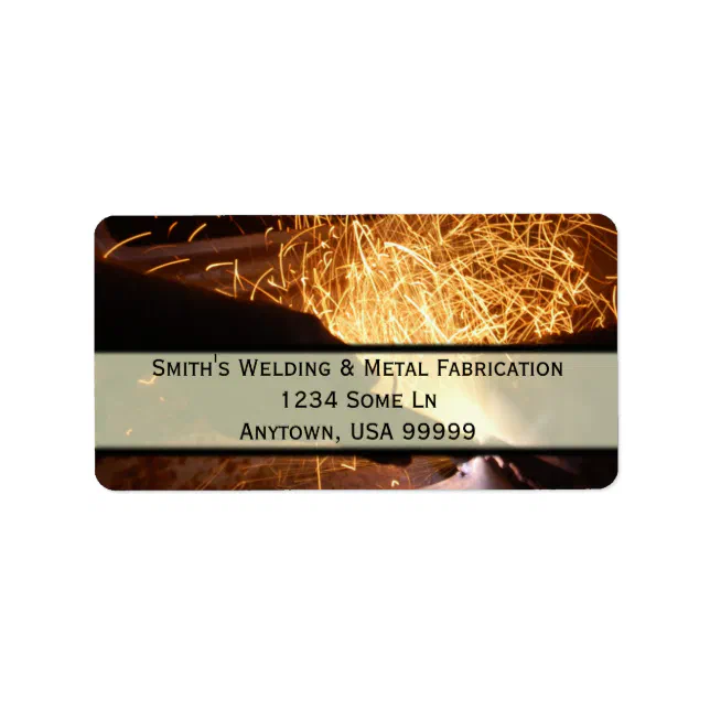 Metal Fabrication and Welding Address Label | Zazzle