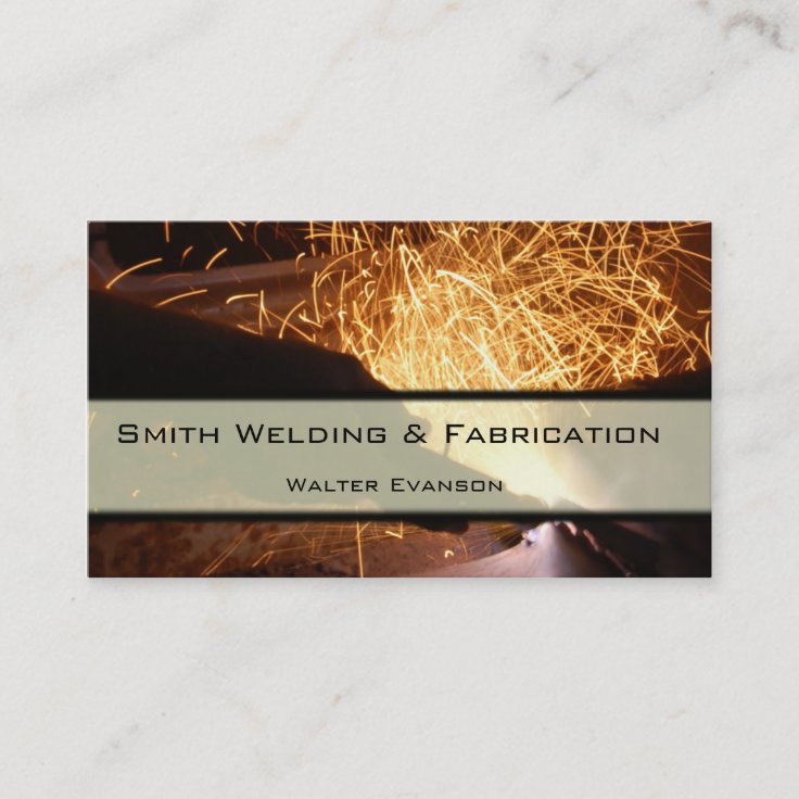 Metal Fabrication and Welding Business Card | Zazzle