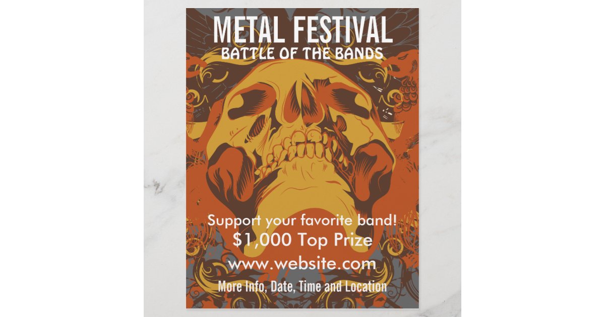 Metal Festival 2 Music Flyer | Zazzle