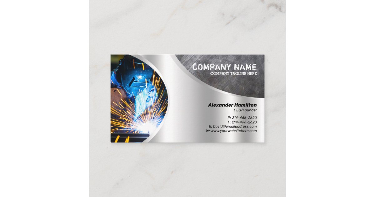 Metal Finish Business Card | Zazzle