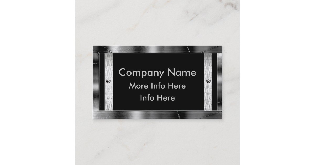 Metal Frame Border Business Cards | Zazzle