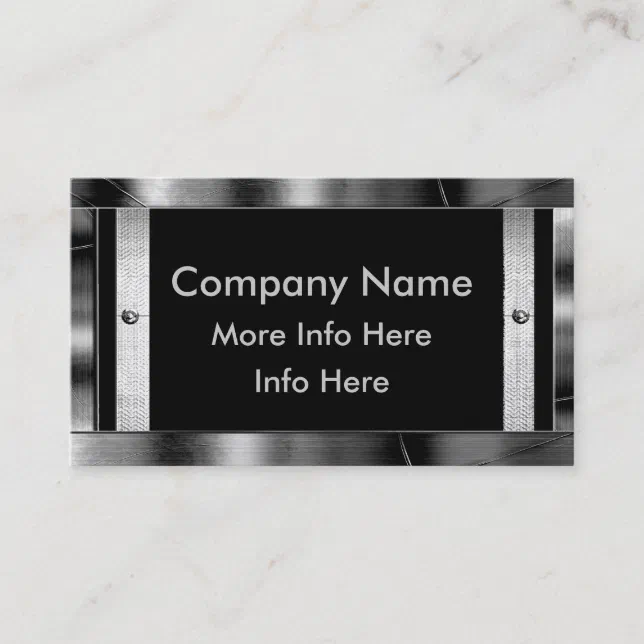 Metal Frame Border Business Cards | Zazzle