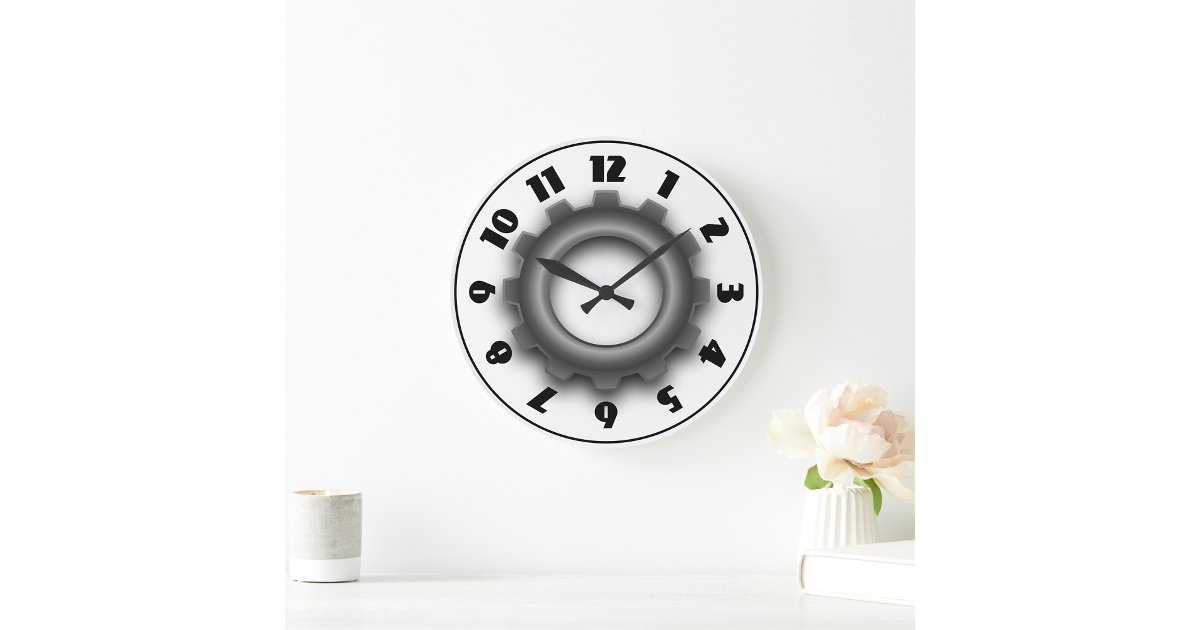 Metal Gear Cog Clock | Zazzle