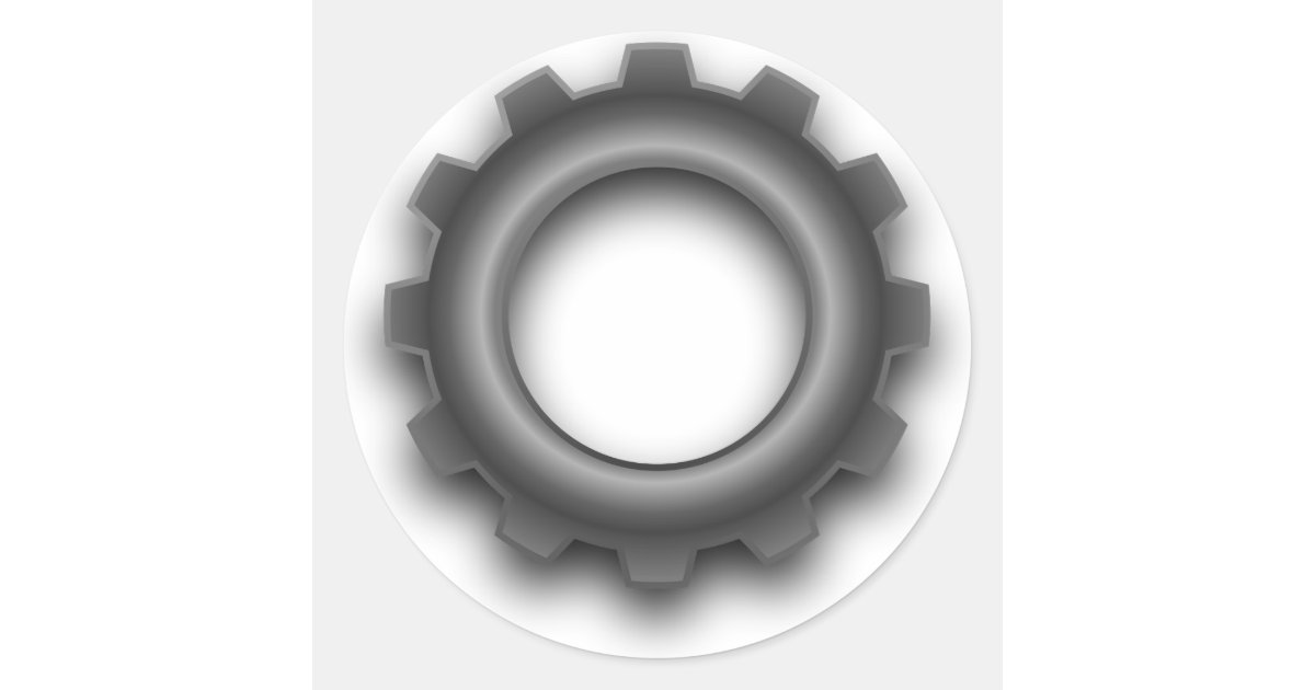Metal Gear Cog Stickers | Zazzle