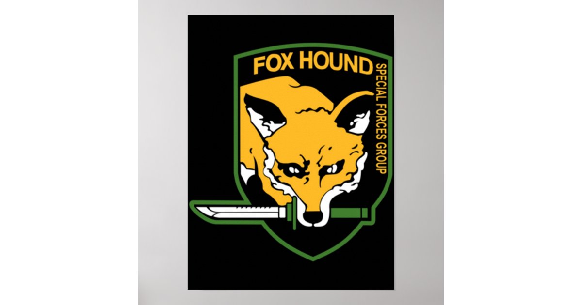 Metal Gear Solid Fox Hound Emblem Classic TShirt Poster | Zazzle