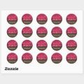 Metal Gears Save the Date Stickers, Pink Classic Round Sticker | Zazzle