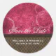Metal Gears Save the Date Stickers, Pink Classic Round Sticker | Zazzle