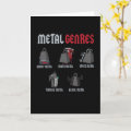 Metal Genres Rock Music Rock Hard Rock Card | Zazzle