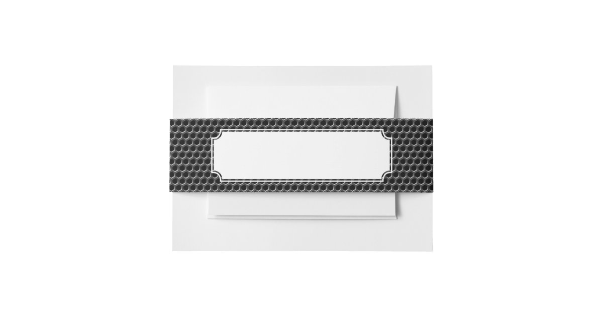 Metal grid pattern - background invitation belly band | Zazzle
