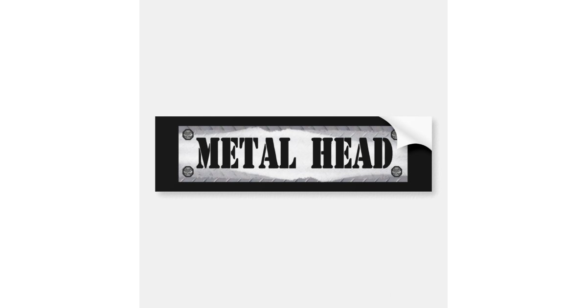 Metal Head Bumper Sticker | Zazzle