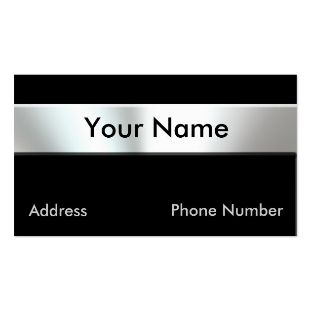 Metal Look Nameplate Business Cards