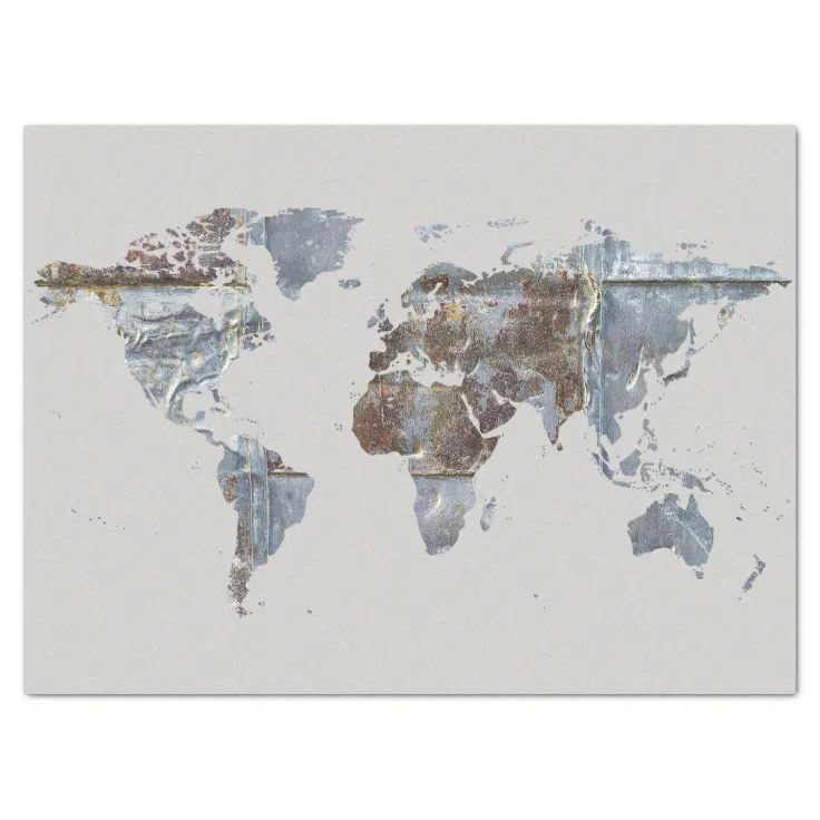 metal map tissue paper | Zazzle
