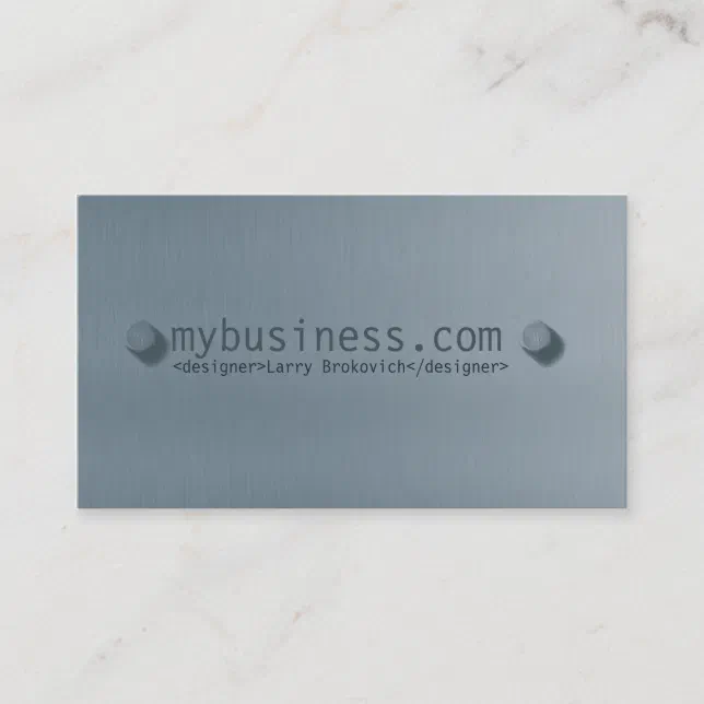 Metal Plate Business Card | Zazzle