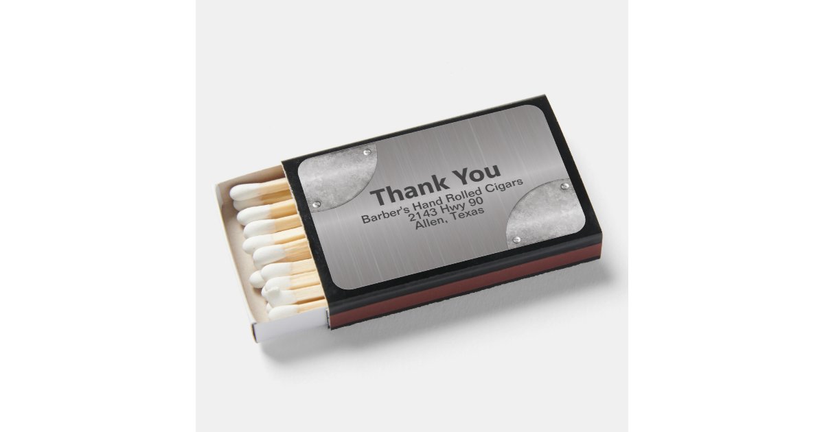 Metal Plate Looking Matchbox Matchboxes | Zazzle