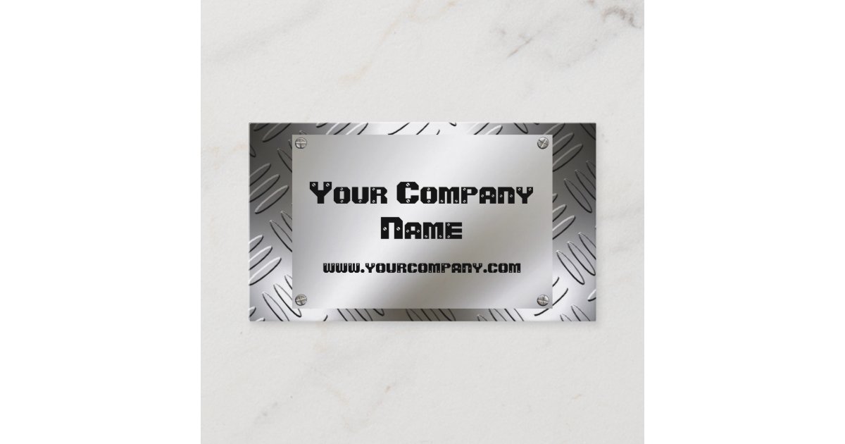 Metal Plate With Screws Business Cards | Zazzle