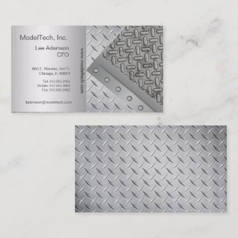 metal plates business card | Zazzle