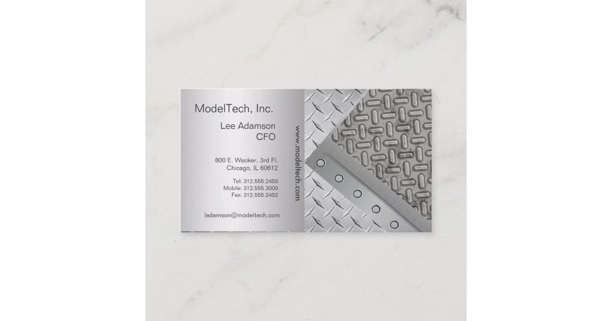 metal plates business card | Zazzle
