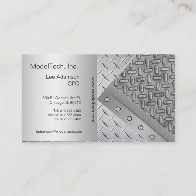 metal plates business card | Zazzle