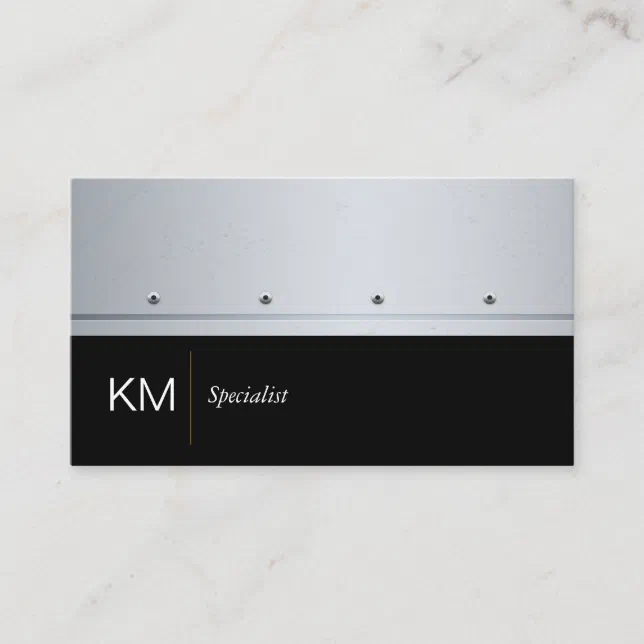Metal Rivets Executive | Simple Minimal Business Card | Zazzle