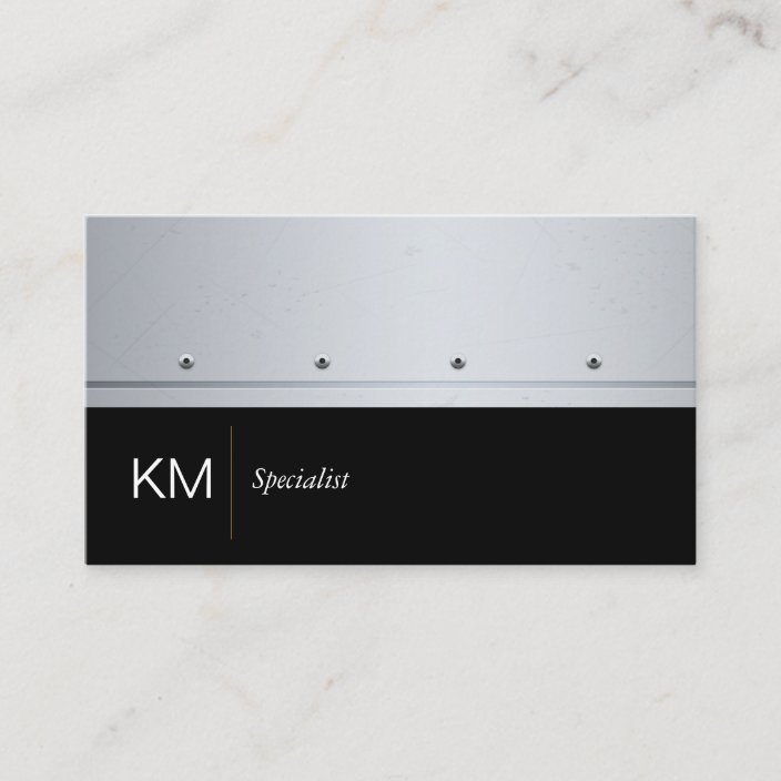 Metal Rivets Executive | Simple Minimal Business Card | Zazzle.com
