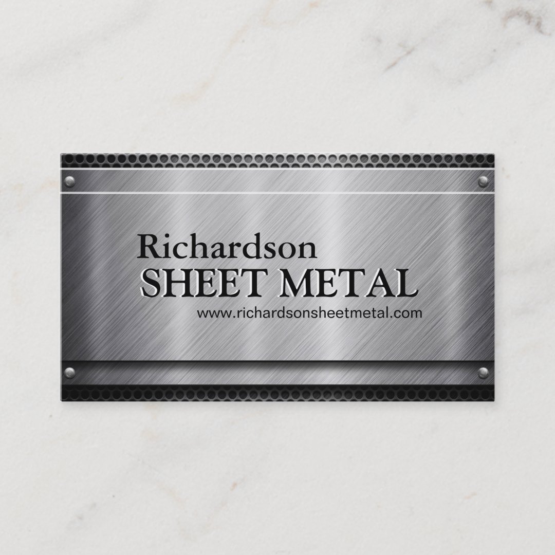 METAL SHEET WORKER BUSINESS CARD | Zazzle
