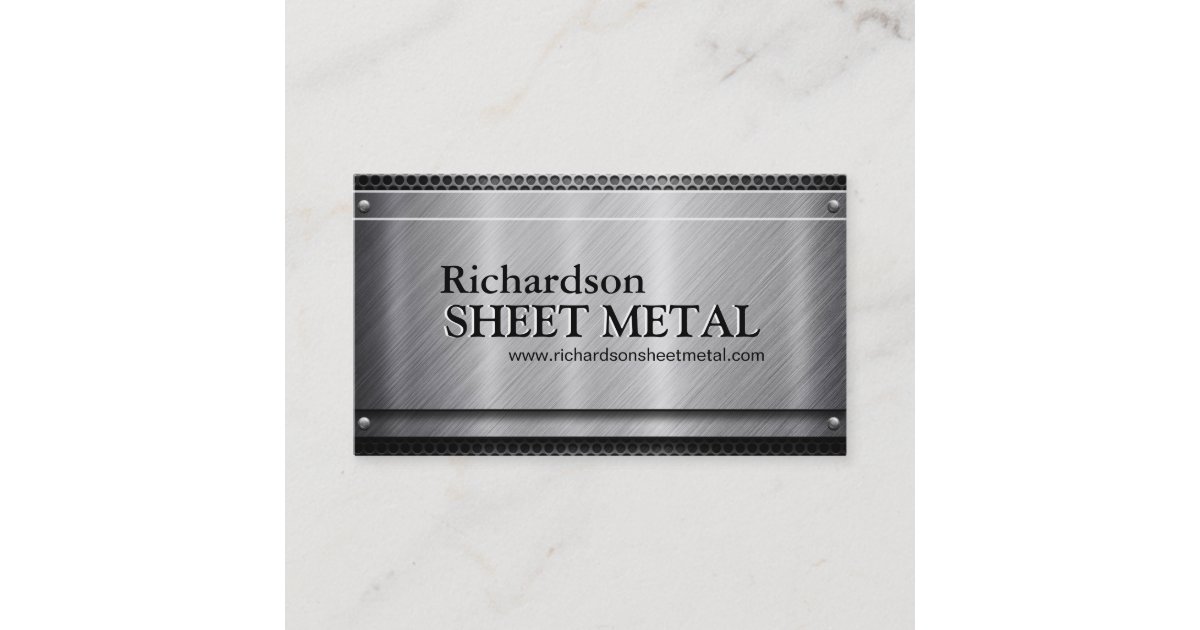 METAL SHEET WORKER BUSINESS CARD | Zazzle