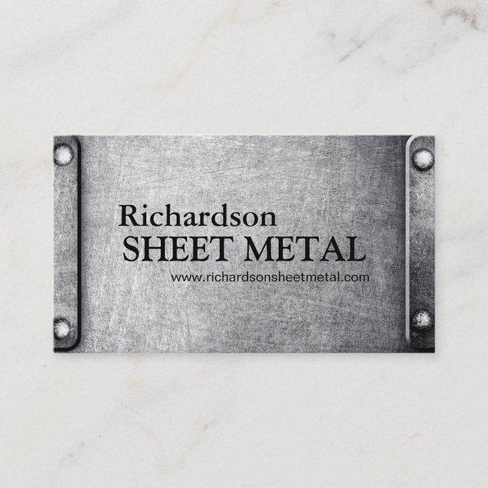 METAL SHEET WORKER BUSINESS CARD | Zazzle.com