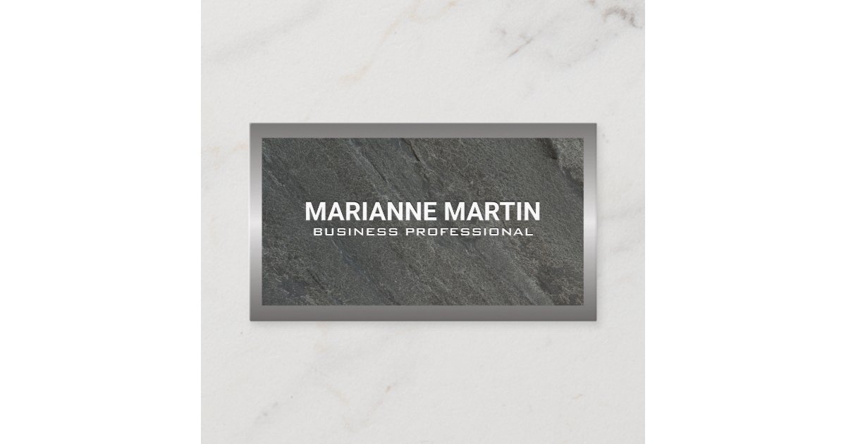 Metal Slate Business Card | Zazzle