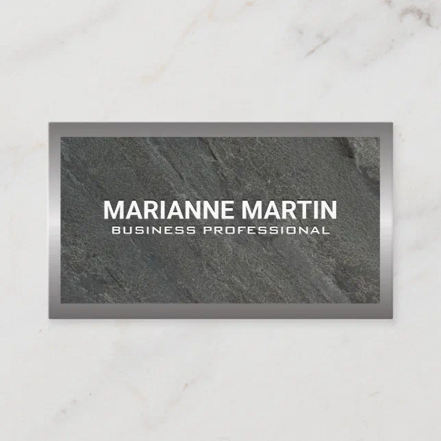 Metal Slate Business Card | Zazzle