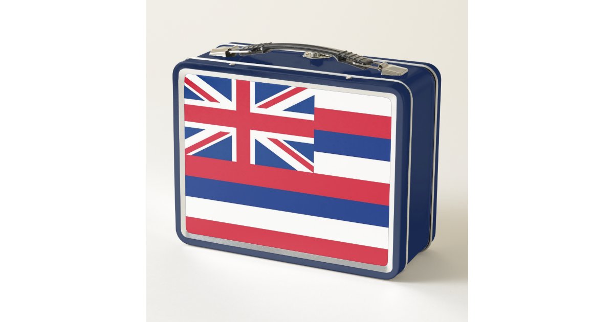 Metal Stainless Lunchbox with flag of Hawaii | Zazzle