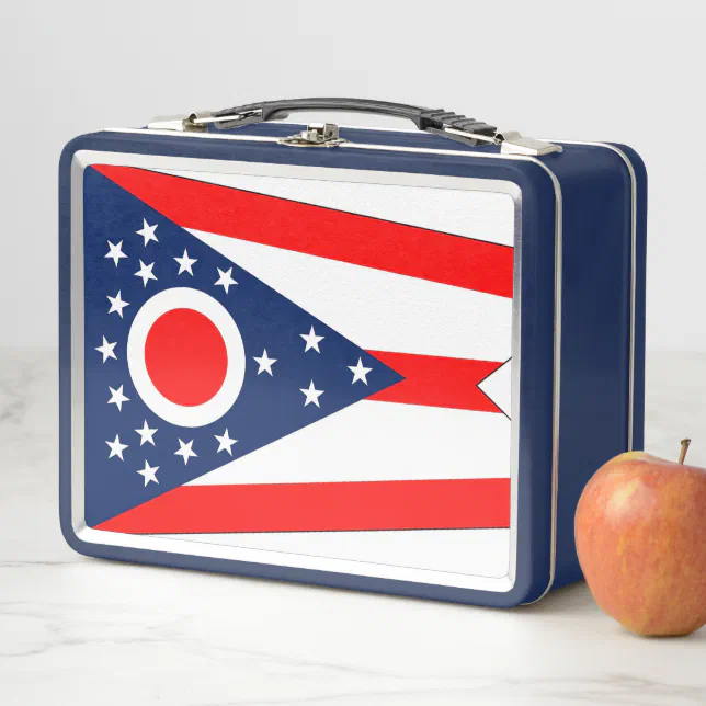 Metal Stainless Lunchbox with flag of Ohio | Zazzle