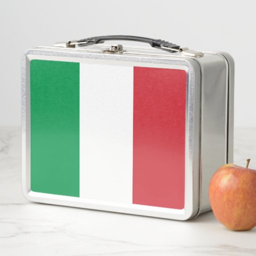 Metal Stainless Lunchbox with Italy flag | Zazzle