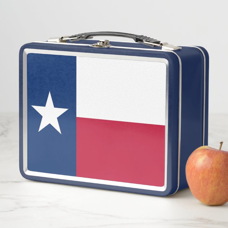 Metal Stainless Lunchbox with Texas State flag | Zazzle