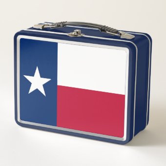 Metal Stainless Lunchbox with Texas State flag | Zazzle
