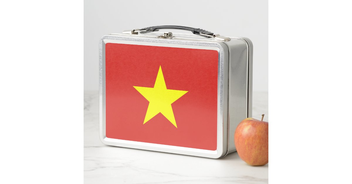 Metal Stainless Lunchbox with Vietnam flag | Zazzle