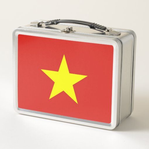 Metal Stainless Lunchbox with Vietnam flag | Zazzle