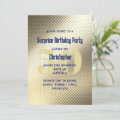 Metal Texture Party Invitation For Men | Zazzle