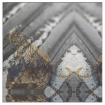Metallic Gold Tiger Animal Print Fabric | Zazzle.com