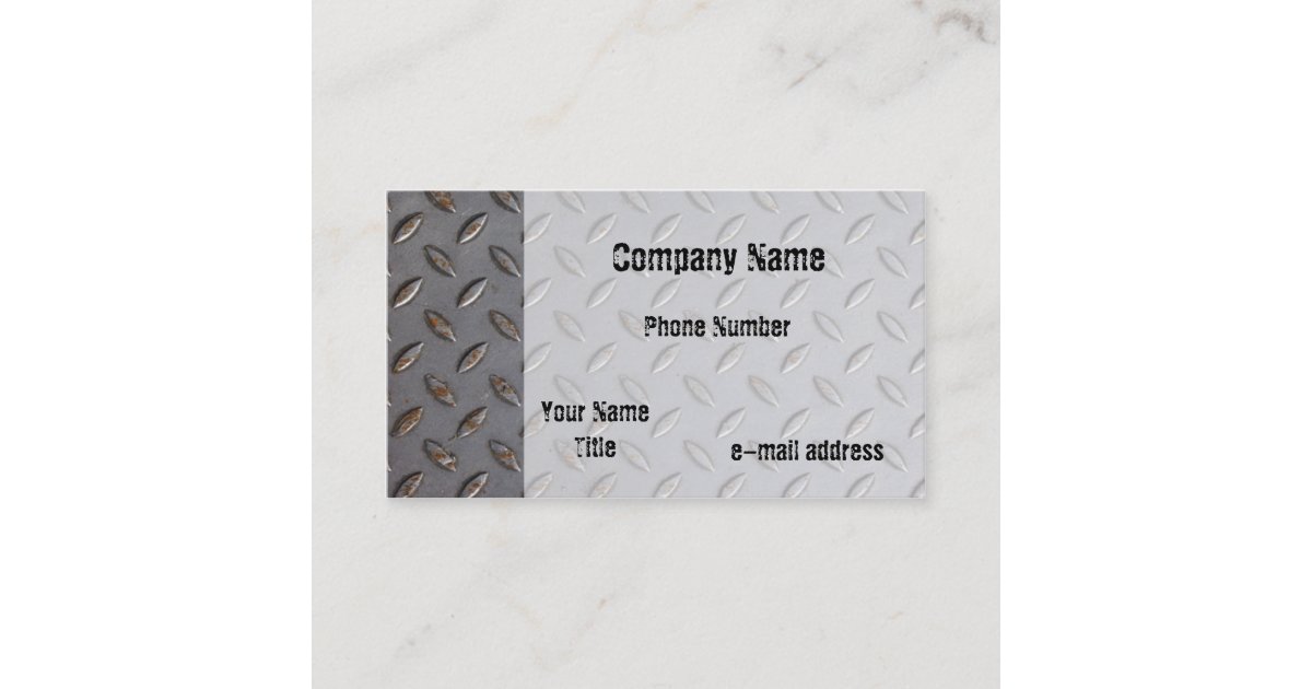 Metal Tread plate Business Card | Zazzle
