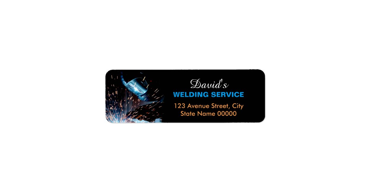 Metal Welding Fabrication Address Label | Zazzle