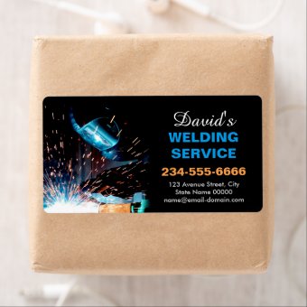 Metal Welding Fabrication Contractor Sticker Label | Zazzle