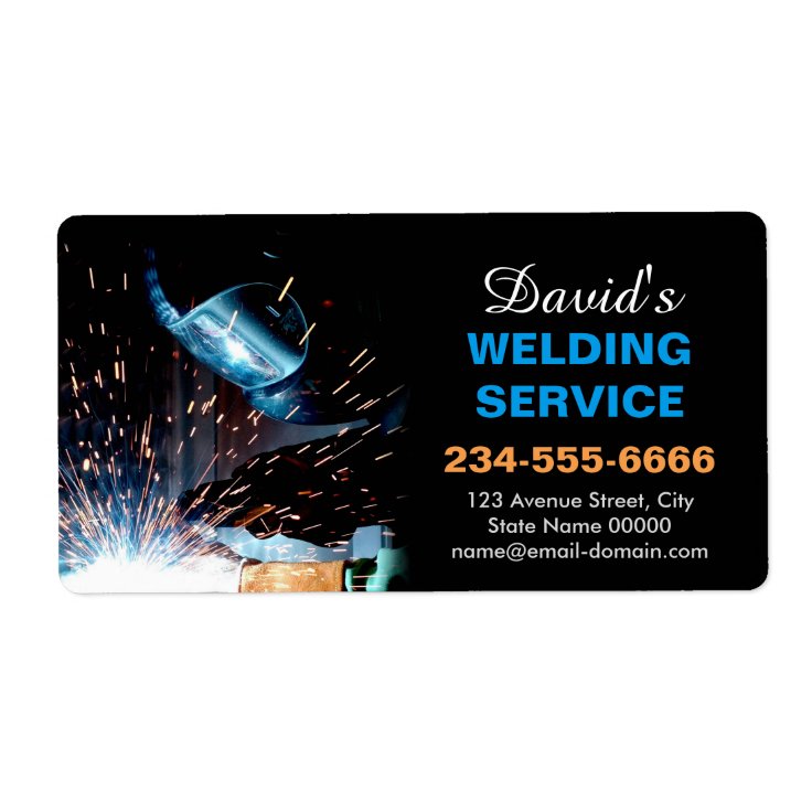 Metal Welding Fabrication Contractor Sticker Label | Zazzle