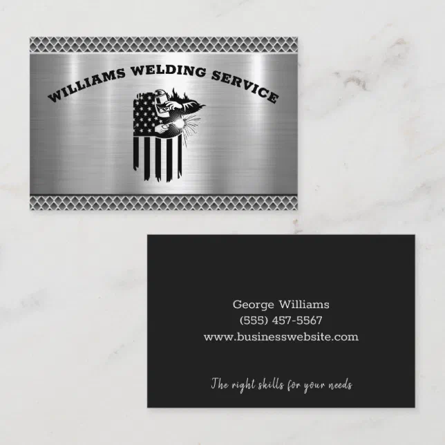Metal Welding Fabricator Contractor Professional Business Card | Zazzle