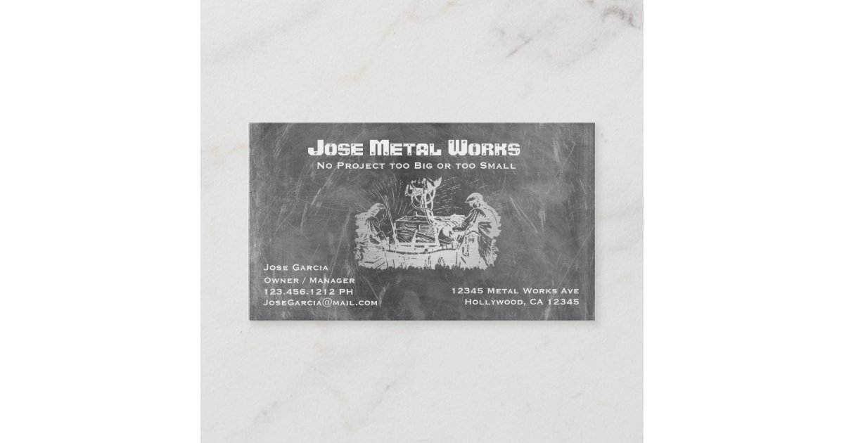 Metal Workers Business Card | Zazzle
