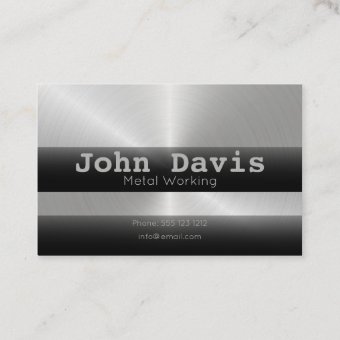 Metal Working business card | Zazzle